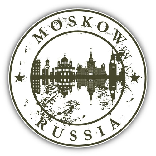 Moscow Russia Travel Rubber Stamp Car Bumper Sticker Decal | eBay