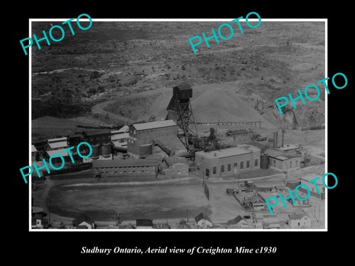 OLD POSTCARD SIZE PHOTO OF SUDBURY ONTARIO VIEW OF THE CREIGHTON MINE ...