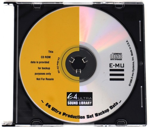 E-MU Systems E4 Ultra Production Set Backup Data CD-ROM for Ultra ...