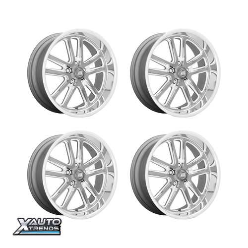 US Mags U130 Bullet Textured Gun Metal With Milled Edges 20X8 5X114.3 ...