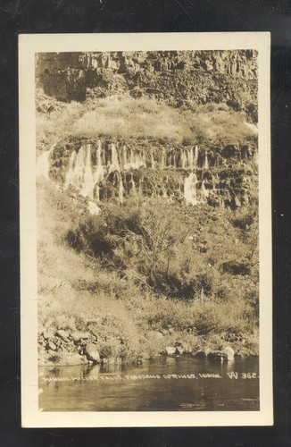 RPPC THOUSAND SPRINGS IDAHO MINNIE MILLER WATERFALL REAL PHOTO POSTCARD ...