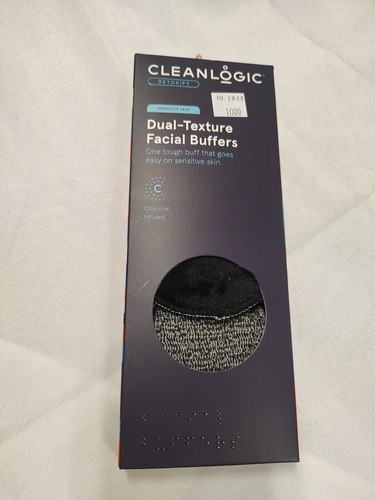 Clean Logic Detoxify Dual-Texture CHARCOAL INFUSED Facial Buffers- 3 ...