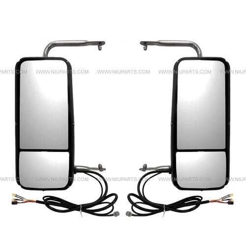 Door Mirror w/ Extension Arm Stainless Steel Power Heated - LH RH Fit ...
