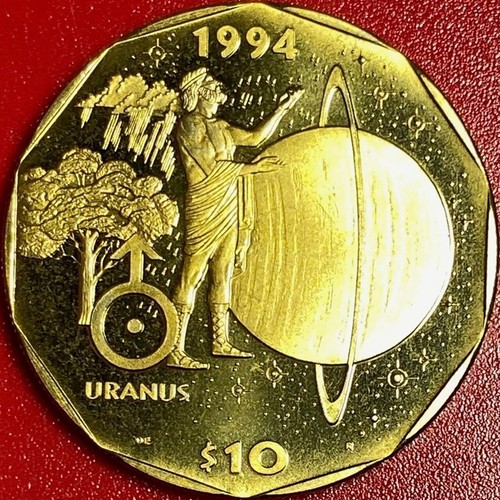 1994 MARSHALL ISLANDS $10 PROOF-LK PLANET "URANUS" GOD OF HEAVENS TREE ...