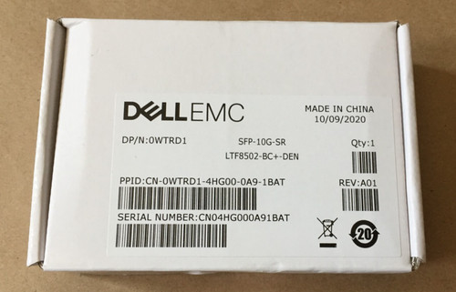 Dell EMC 0WTRD1 10GBASE-SR SFP+ SR 850bm Transceiver Module LTF8502-BC+ ...
