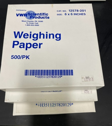VWR 6" x 6" Weighing Paper 12578-201 500/PK case of 3 | eBay