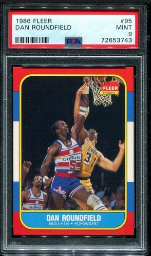 PSA 9 MINT 1986 FLEER DAN ROUNDFIELD #95 BULLETS 53743 SD258 | eBay