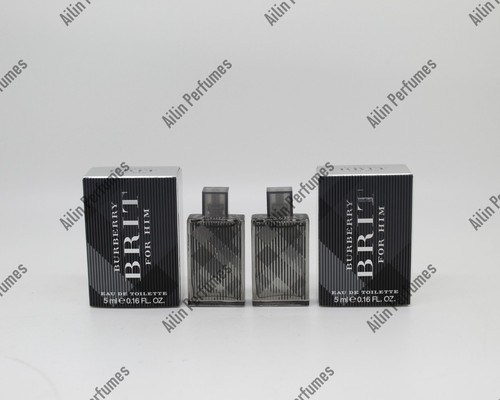 Burberry Brit EDT mini (Lot of 2) 0.16oz (5ml) splash for men | eBay