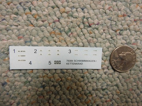 Lindberg decals 1/72 Schwimmwagen / Kettenkrad Kit# 76084 L132 | eBay