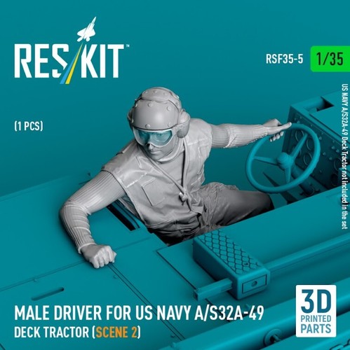 Driver for US NAVY A/S32A-49 Deck Tractor Scale Figurines 1 35 ResKit ...