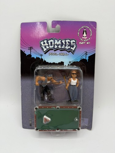 Vintage 2004 Sealed HOMIES Set #2 POOL HALL Figures HOMIESHOP Gonzales ...