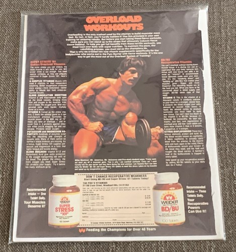 Mike Mentzer HEAVY DUTY Overload Products Ad Photo From Bodybuilding ...
