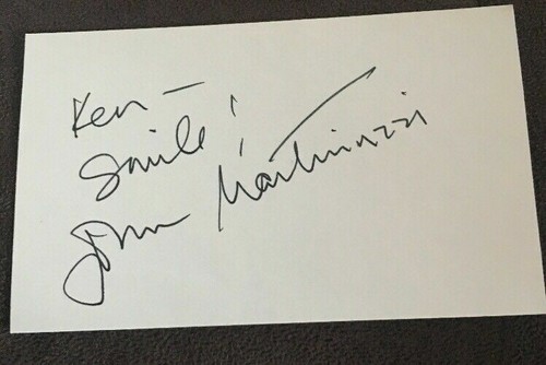 JOHN MARTINUZZI - PERFORMER -AUTOGRAPH SIGNED-INDEX CARD-GUARANTEED ...