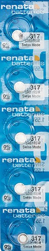 5 x Renata 317 Watch Batteries, 1.55V, 0% MERCURY equivalent SR516SW | eBay