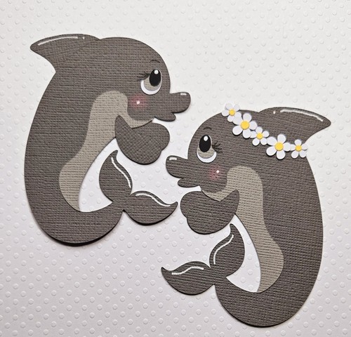 Little Dolphin Set. Scrapbook, Card Making Paper Piecing | eBay