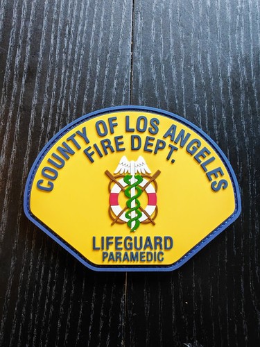 Los Angeles County Fire Department Lifeguard Paramedic PVC Patch Ca ...