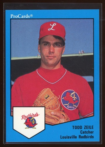 1989 Pro Cards Louisville Redbirds TODD ZEILE RC CARDINALS ROYALS VAN ...