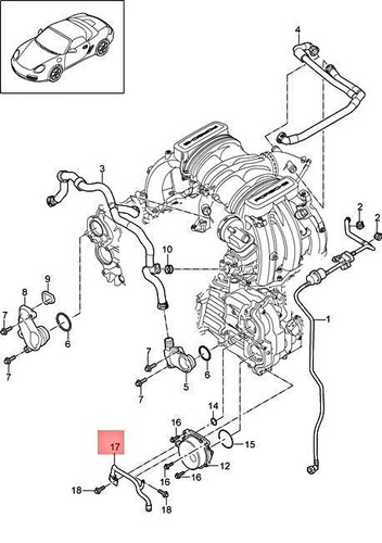 Genuine PORSCHE Boxster Cayman 987 Vacuum Line 9A111006501 for sale ...