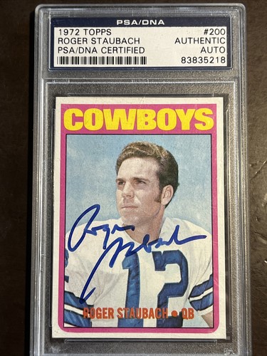 1972 Topps Roger Staubach RC PSA Auto NM/MT | eBay