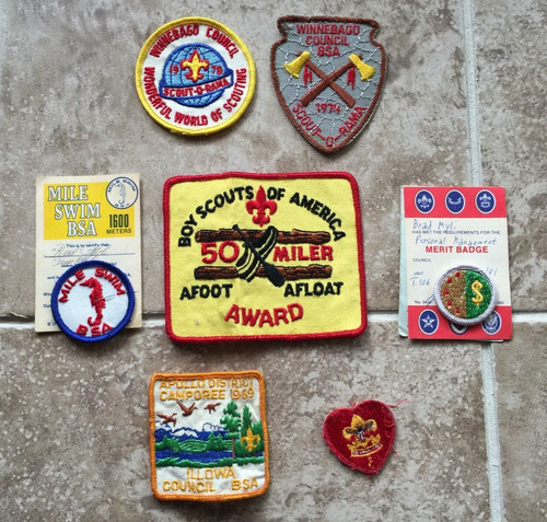 Lot of 7 Vintage Boy Scout Patch Merit Badge Emblem Arrow Head | eBay