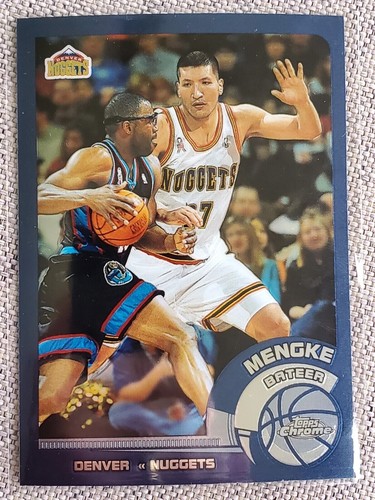 MENGKE BATEER 2002-03 TOPPS CHROME RC ROOKIE BASKETBALL CARD #99 DENVER ...