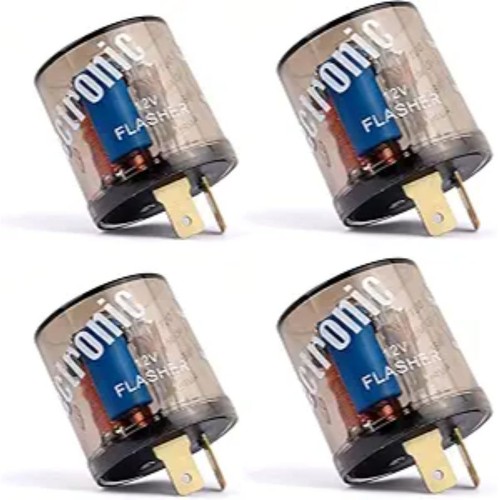 4PCS 12V Flasher Relay, Heavy Duty 2-Pin Turn Signal Relay-Color: 2Pin ...