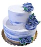 Two Tier Blue & White Fake Cake Blue Flowers Display Prop Decoration | eBay