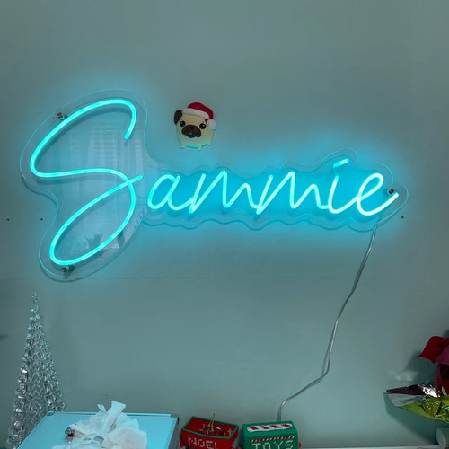 32"x15" Sammie Custom Surname Baby Name Boy Girl Flex LED Neon Sign ...