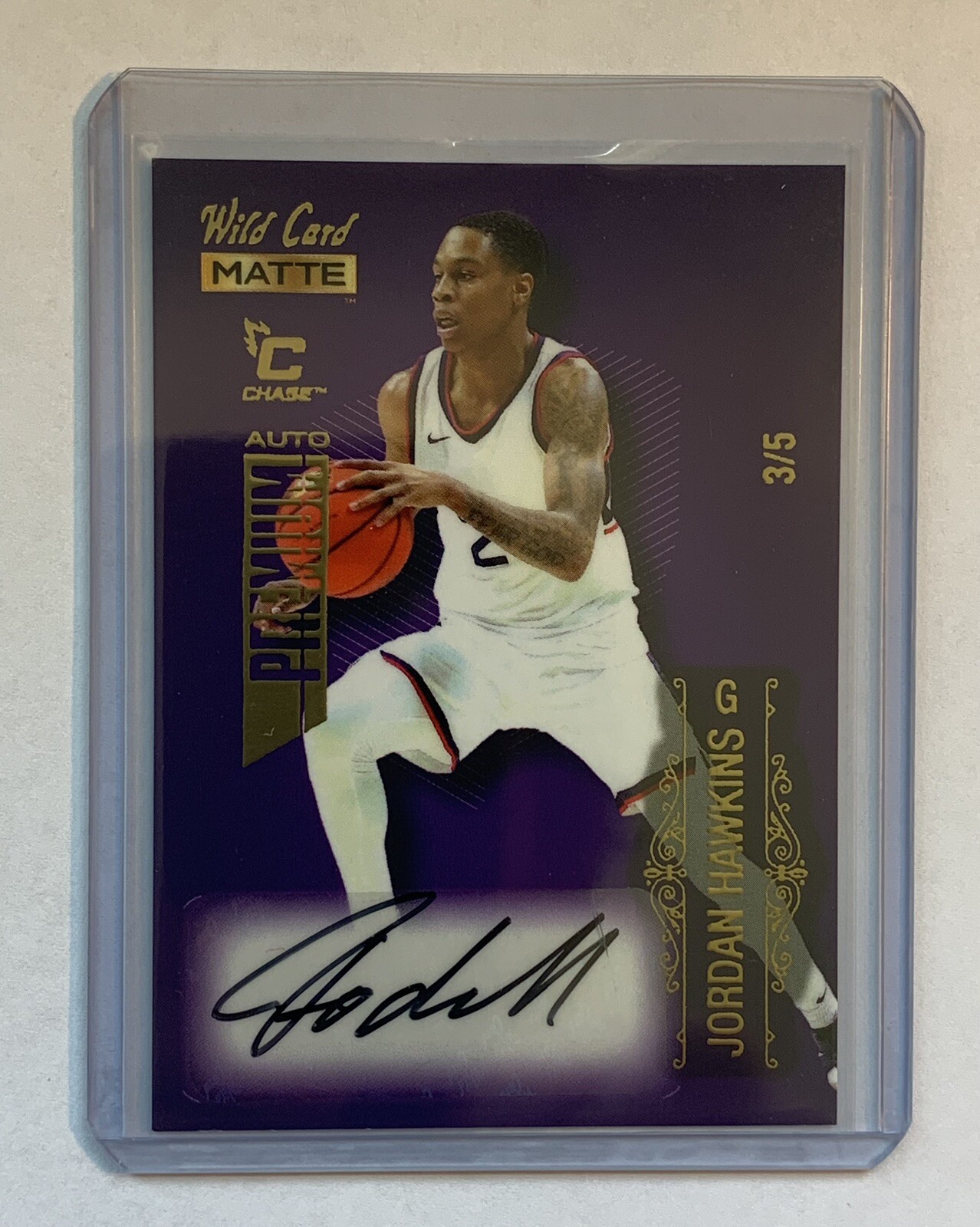 Jordan Hawkins 2022 Wild Card Matte #RH-13 Rising Heat Purple Red /5 ...