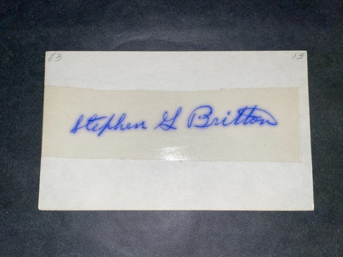 1913 PIRATES: Stephen "Gil" Britton, SIGNED 3x5 (JS) - Died 1983 | eBay