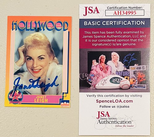 Janet Leigh Signed Autographed 1991 Hollywood Walk Of Fame Card #108 ...