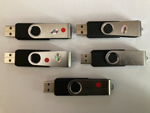 Job Lot 16GB x 5 Generic Swivel Style USB 2.0 Flash Drive Memory Sticks ...