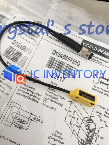 1PCS NEW BANNER Sensor Q12AB6FF50Q | eBay