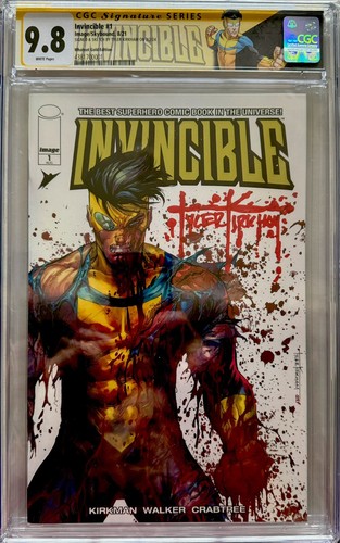Invincible 1 CGC 9.8 Kirkham Blood Splatter Sketch/Sig Whatnot Gold Ltd ...
