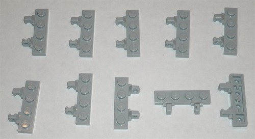 LEGO NEW 1x4 Light Bluish Grey Hinge Plate Two Stubs (10x) 4211840 ...