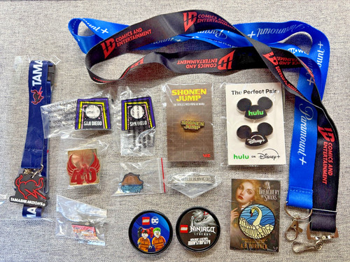 SDCC 2025 Exclusive Pins Lanyards - Lego Mattel Hulu Shonen Jump ++ | eBay