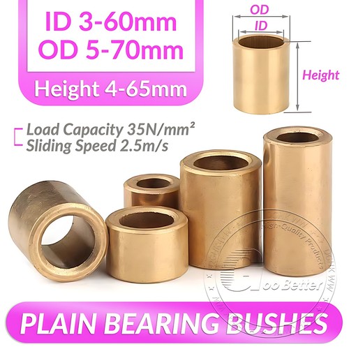 Metric Oilite Plain Bronze Sintered Bearing Bushe Series Self ...