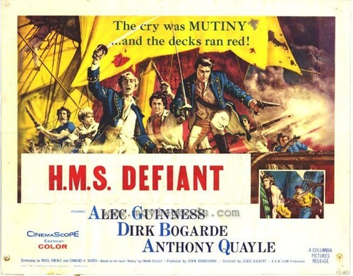 HMS DEFIANT Movie POSTER 27x40 B Alec Guinness Dirk Bogarde Maurice ...