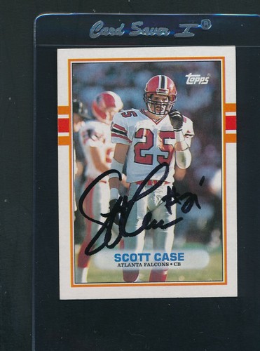 1989 Topps #339 Scott Case Falcons Signed Auto *B7318 | eBay
