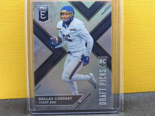 2018 DALLAS GOEDERT ELITE DRAFT PICKS RUNNING SILVER REFRACTOR ROOKIE ...