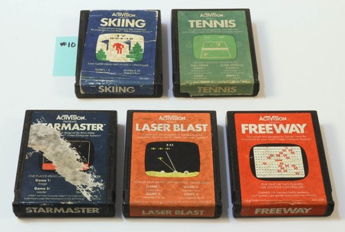 Atari 2600 5 Game Bundle By Activision Freeway Laser Blast Skiing ...