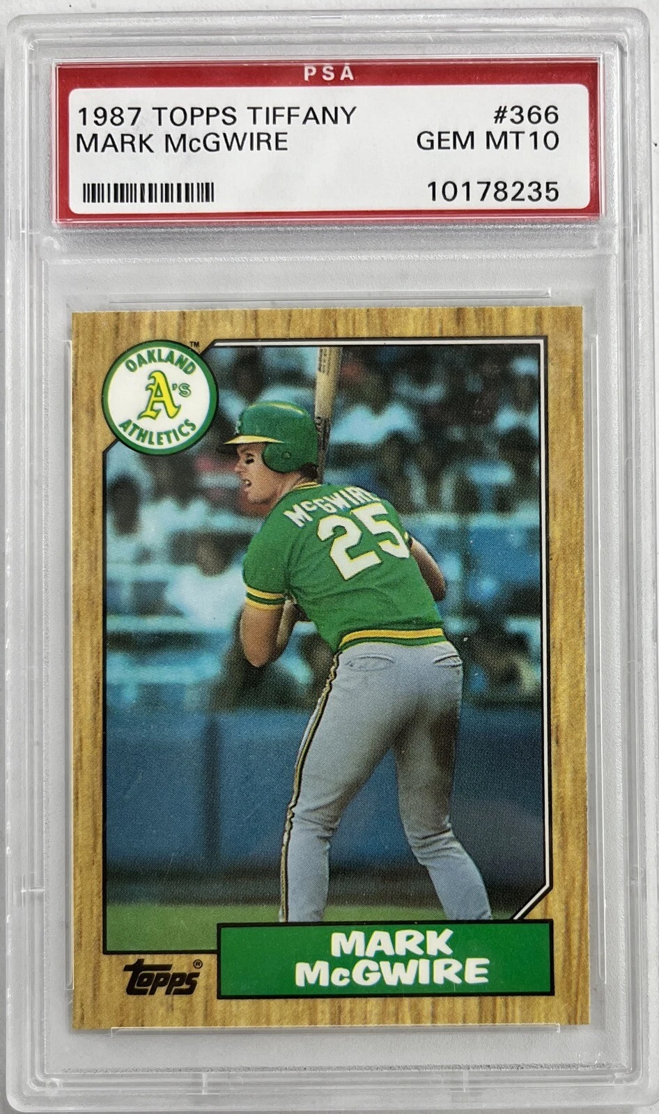 Mark McGwire 1987 Topps Tiffany #366 Base PSA 10 Price Guide - Sports ...