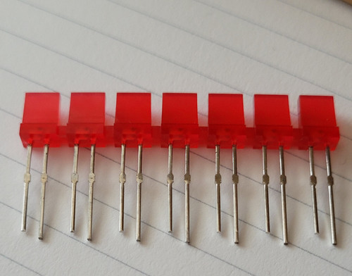 Lot of 5 - LED 7-lamp Array Red Diffused | eBay