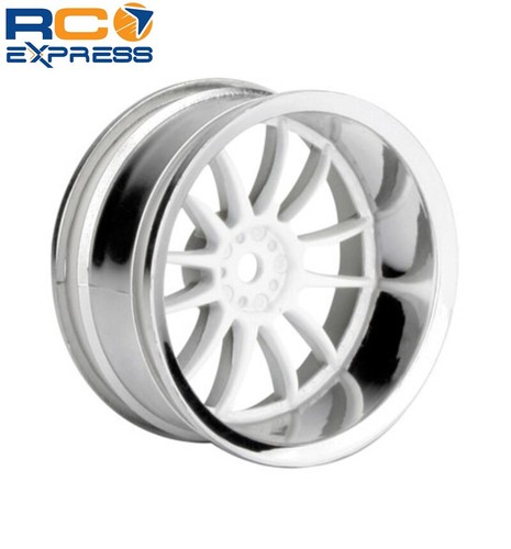 HPI Racing Work Xsa Wheels 26mm Chrome/White 9mm Offset (2) HPI3285 | eBay