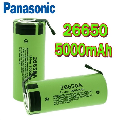 Batteria battery ricaricabile 26650 A 5000mAh 3.7V litio 1 pezzo ...