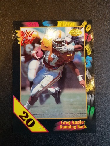 1991 WILD CARD Greg Amsler #16 - 20 STRIPE Rookie | eBay