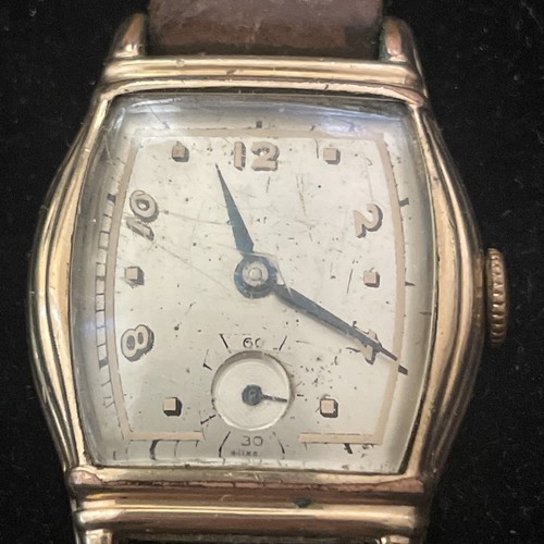 Helbros 17 Jewel 10K RGP men’s Wrist Watch Vintage tank | eBay