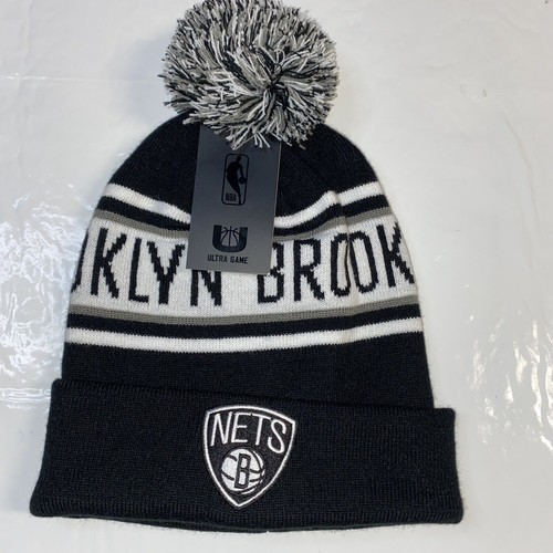Brooklyn Nets Official NBA Basketball NWT Cuffed Pom Beanie New York ...