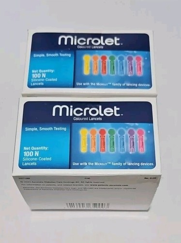 MICROLET LANCET COLOR 2 BOXES. Qty:200. | eBay