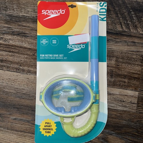 Speedo Kid's Fun Retro Porto Snorkel Dive Mask Set Kids Age 3-6 New In ...